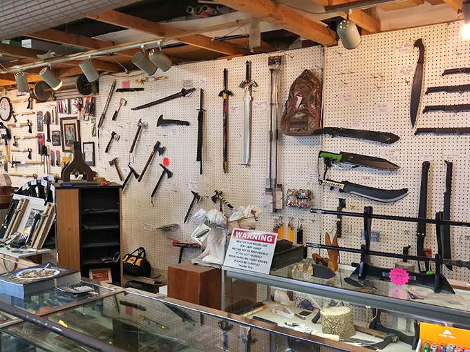 Sharp objects with even sharper stories&mdash;this wall of blades and tools represents craftsmanship from eras when things were built to last.