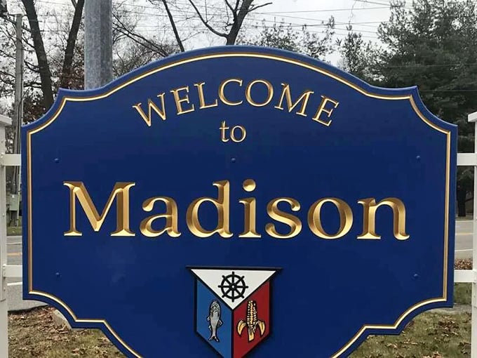 Madison's welcome sign doesn't just say hello&mdash;it tells a story of river, agriculture, and community with the subtlety of a well-crafted cocktail's garnish.