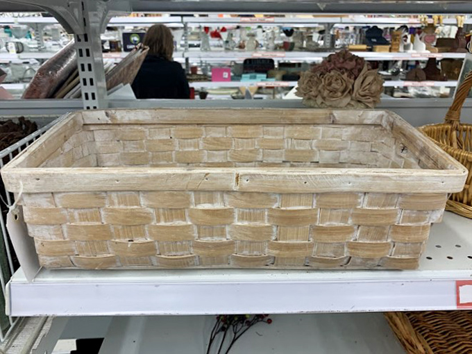 This humble basket once cradled someone's precious items&mdash;now it waits patiently for your knick-knacks to give it purpose again.