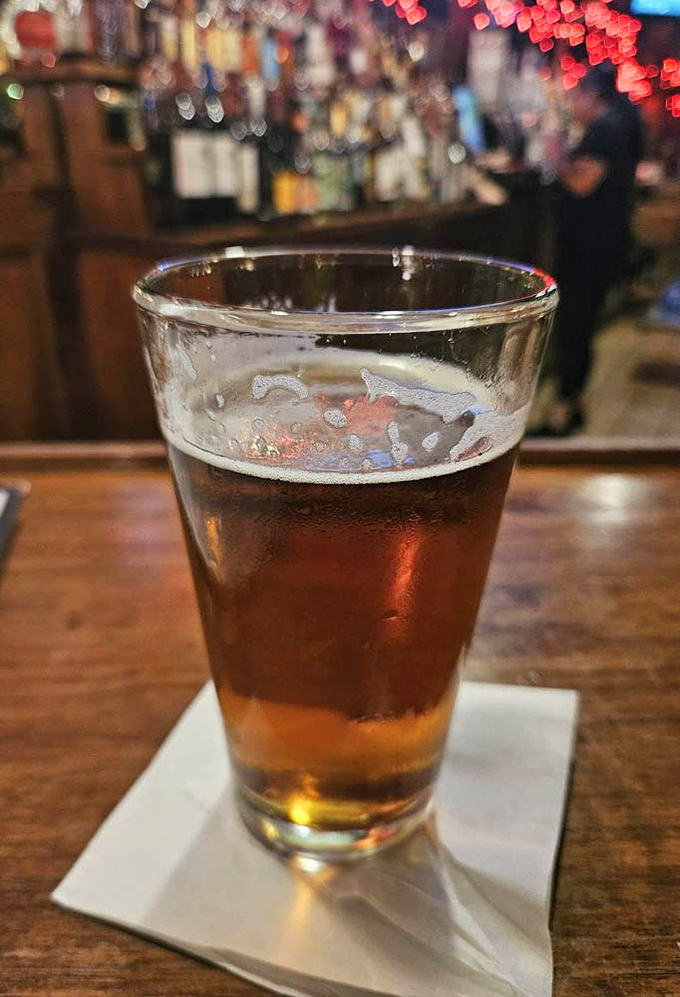 Nothing says Pennsylvania dining like a perfectly poured Yuengling alongside your meal, amber perfection in a glass.