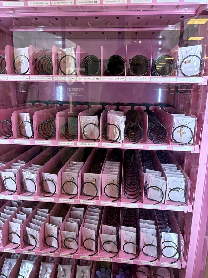 Jewelry displays that whisper, "You deserve something shiny" at prices that won't require a second mortgage. Treat yourself without the guilt.