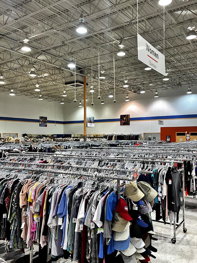 High ceilings and bright lights illuminate deals that would make any budget-conscious shopper's heart sing.