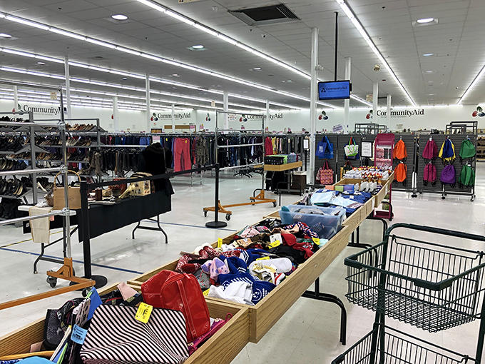 Handbags and accessories displayed with the care of museum artifacts&mdash;except here, you're encouraged to take them home rather than just admire.