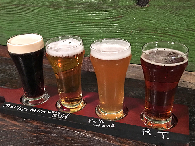 Four beers, four moods &ndash; from light and hopeful to dark and mysterious, like a liquid personality test.