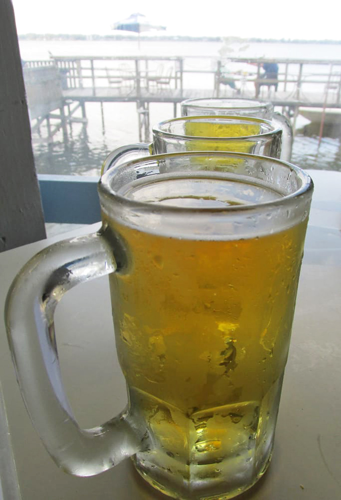 Cold beer with a water view – nature's perfect pairing and proof that sometimes the simplest pleasures are the most satisfying.