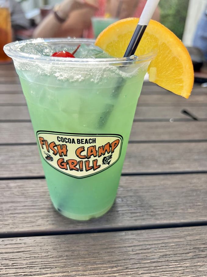 The turquoise cocktail that says "I'm on vacation" even if you're just on your lunch break from the office down the street.