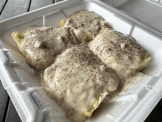 Friday's biscuits and gravy: the reason some folks mysteriously call in "sick" to work.