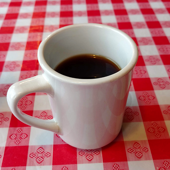 The humble diner coffee mug&mdash;unassuming yet mighty. No fancy latte art needed when the coffee is this honest and straightforward.