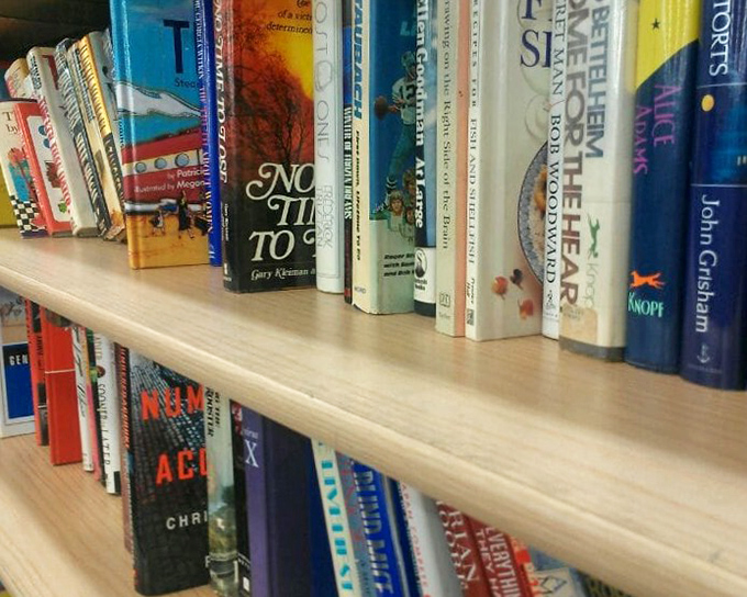 Literary archaeology at its finest. Dig through these stacks and you might find that out-of-print cookbook or novel you've been hunting for years.