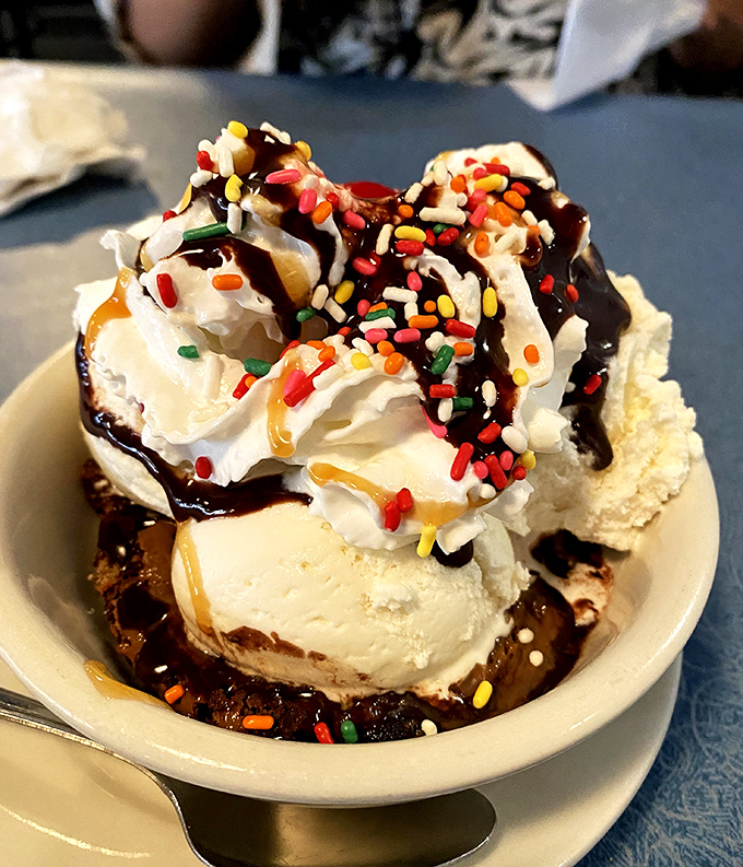 When a brownie sundae gets dressed up for a night on the town. Those sprinkles aren't just for kids anymore!