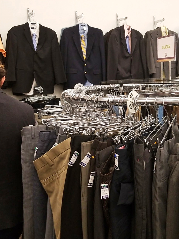 Professional attire gets a second act - these suits are ready for boardroom comebacks at thrift store prices.