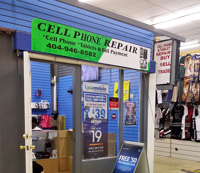 Need your digital lifeline repaired? This tech oasis offers salvation for cracked screens and temperamental tablets without the genius bar appointment.