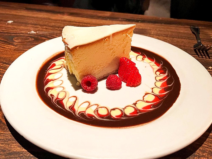 Cheesecake so elegant it could waltz right off the plate &ndash; those berries know how to make an entrance.