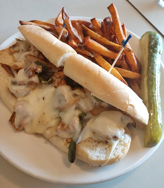 A chicken philly so loaded with goodness, it practically needs its own zip code for delivery.