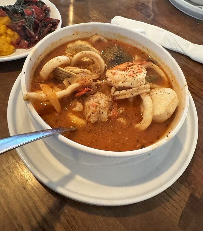 Cioppino that tells the story of California's coastal heritage in every spoonful. This isn't just soup&mdash;it's maritime history you can eat.