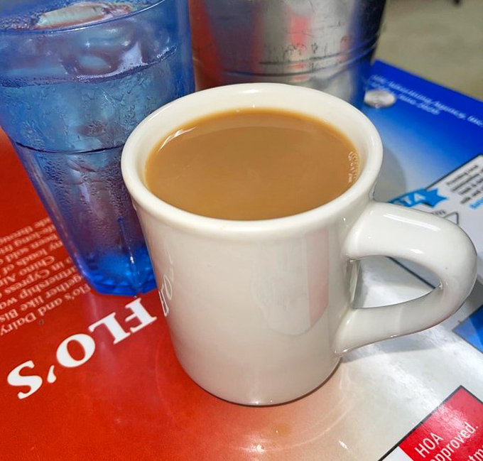 Coffee served exactly as it should be&mdash;strong, hot, and in a sturdy mug that feels like an old friend in your hands.