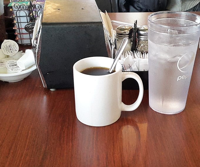 The unsung hero of every diner experience&mdash;a sturdy mug of coffee that doesn't need a fancy Italian name to get the job done. 