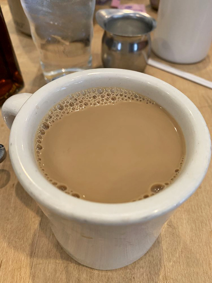 Coffee so good it deserves its own mug shot. This isn't just morning fuel&mdash;it's liquid motivation served in sturdy diner porcelain.