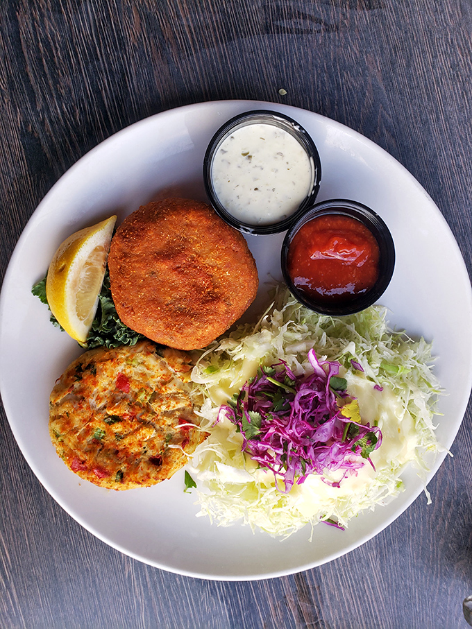 These crab cakes are what Maryland dreams about – mostly crab, minimal filler, and absolutely no apologies for being so delicious.