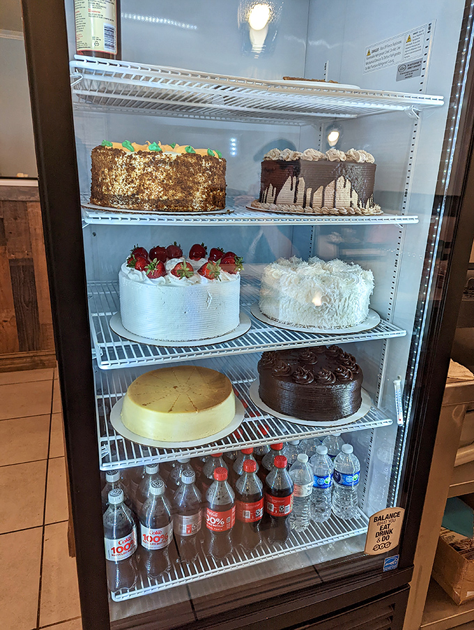 The dessert case &ndash; where willpower goes to die and cake fantasies come true. Diet starts tomorrow, as it always does.