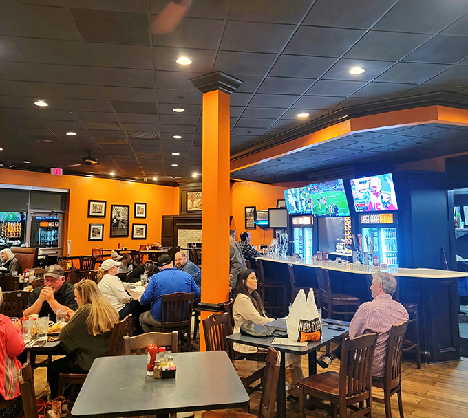 The dining room hums with the satisfied murmurs of locals who've made this their second kitchen—where someone else does the dishes.