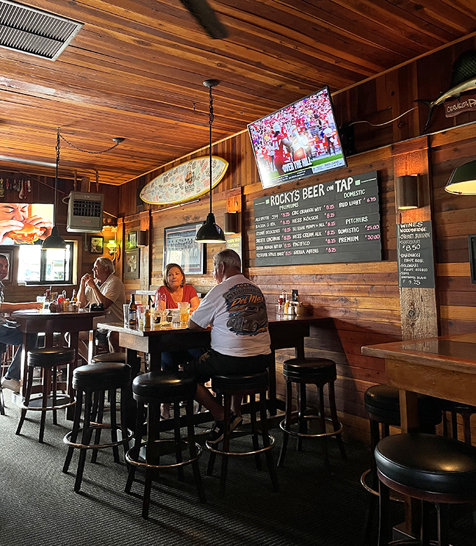 Where strangers become friends over shared tables and burger recommendations. The wood-paneled walls have absorbed decades of satisfied sighs.