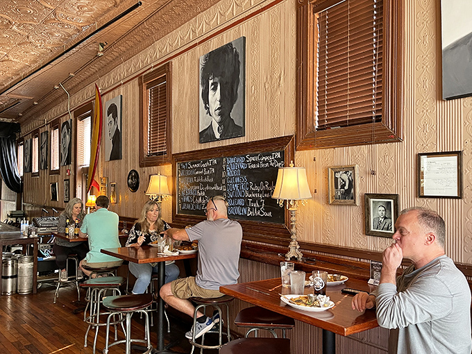 Where strangers become friends over good food. That wood paneling has heard more stories than a bartender on a Saturday night.