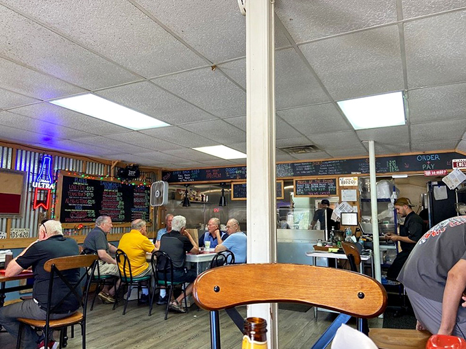 Real people enjoying real food in the kind of authentic atmosphere that can't be manufactured.