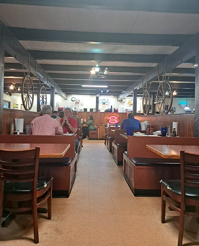 Where barbecue dreams come true. Those wooden booths have heard more "mmms" and "ahhs" than a massage therapist on a cruise ship.