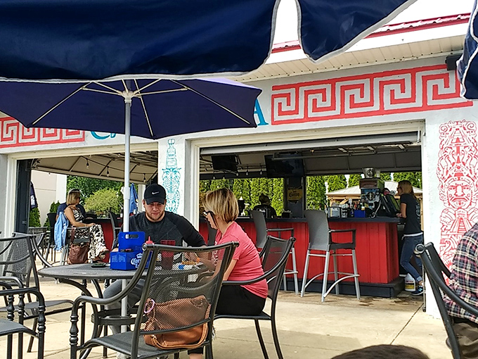 The outdoor patio transforms ordinary Tuesday lunches into vacation-worthy experiences complete with lakeside breezes and good company.