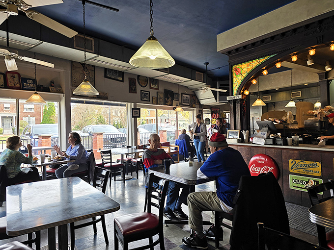 Local regulars gather like family, sharing stories over sandwiches that never disappoint their expectations.