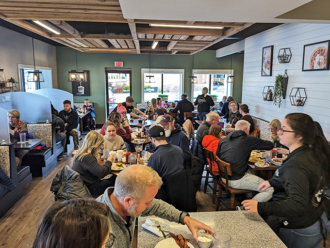 The weekend breakfast rush &ndash; where strangers become temporary family, united by the universal language of coffee and pancakes.