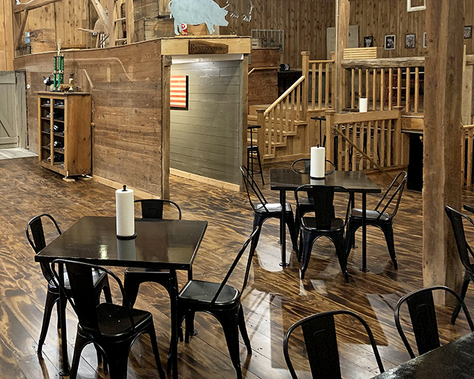 The dining area whispers "rustic elegance" while the aroma of smoked meats shouts "get over here and eat something amazing!"