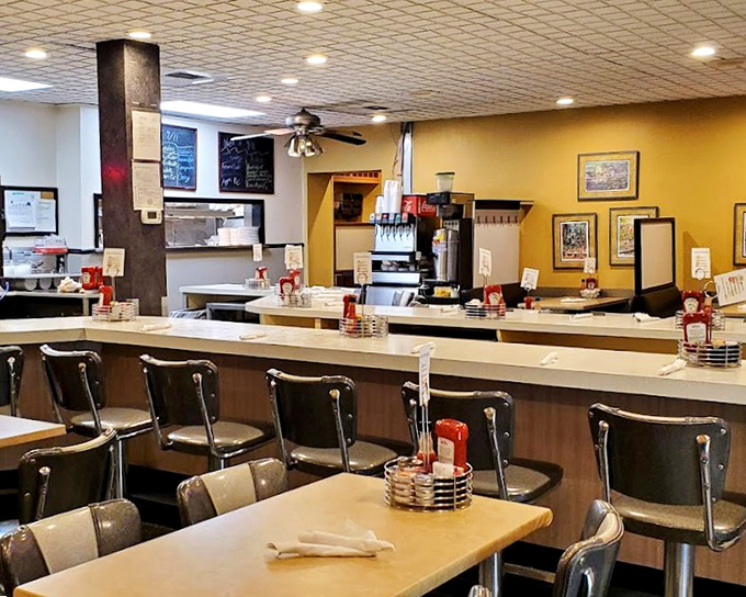 The counter at The Echo &ndash; where strangers become neighbors and calories don't count if you're solving the world's problems. 