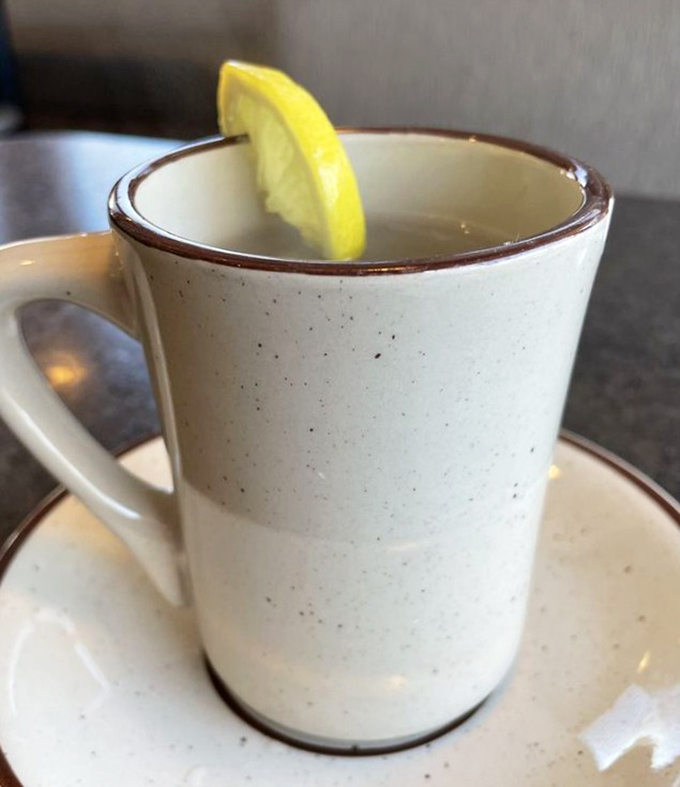That's not just hot tea with lemon&mdash;it's morning meditation in a mug, the perfect companion to whatever comfort food you've chosen.