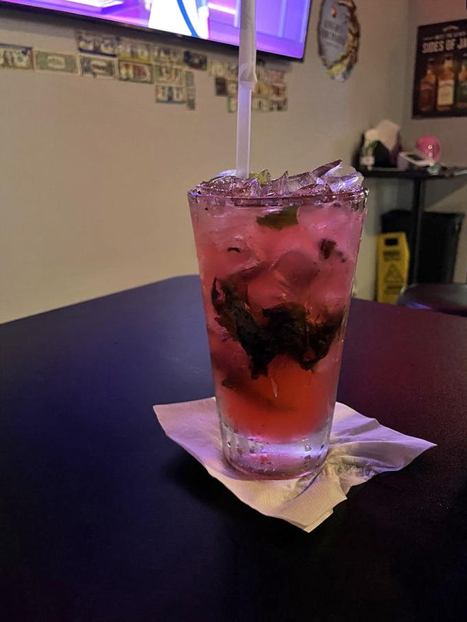 A cocktail that looks like Florida sunset in a glass. Refreshing enough to make you temporarily forget about humidity.