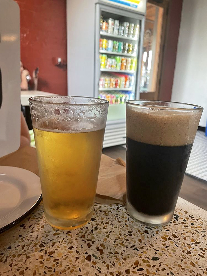 Craft beer and dark stout&mdash;liquid companions to enhance your pizza journey. The perfect pairing doesn't exi&mdash;oh wait, here it is.