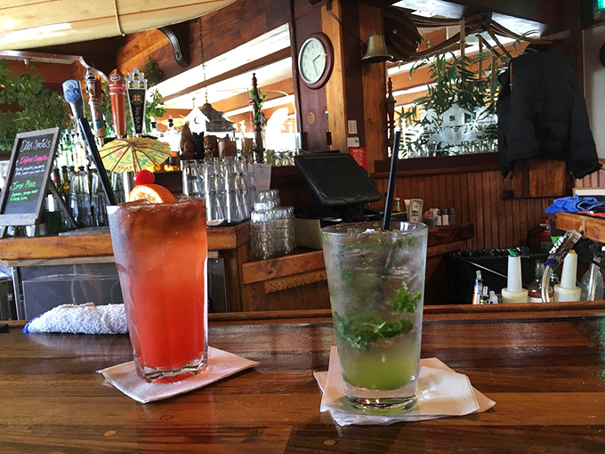 Coastal cocktails and wine selections that pair beautifully with ocean breezes and spectacular harbor sunsets ahead.