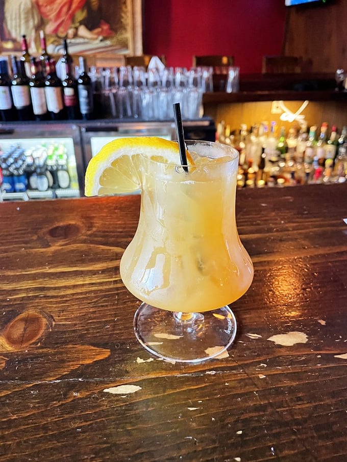 A cocktail that says "vacation" even if you're just 20 minutes from home – sunshine in a glass with a side of Pocono mountain air.