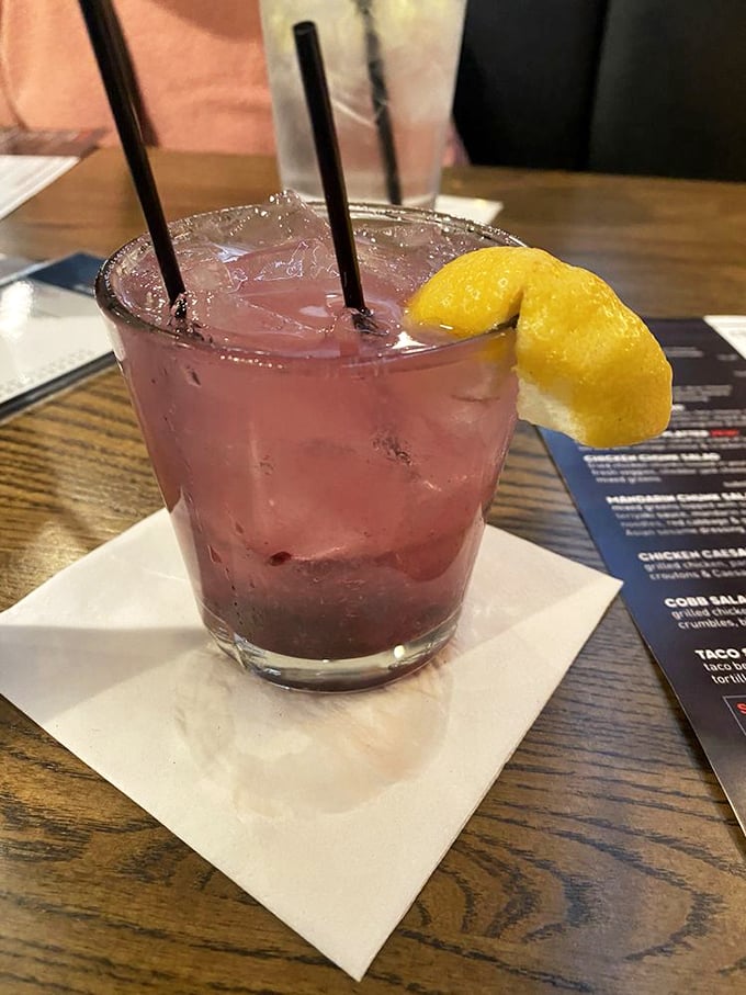 Their cocktails bring a splash of color to your evening, garnished with just enough fruit to count as part of your daily servings.