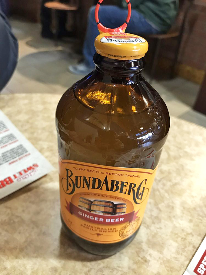 Bundaberg ginger beer&mdash;the sophisticated choice for washing down barbecue. Like bringing an Australian accent to a Midwestern meat party.