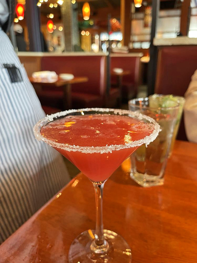 A perfectly executed cocktail with a salt rim sharp enough to cut through workday stress. Vacation in a glass, anyone?