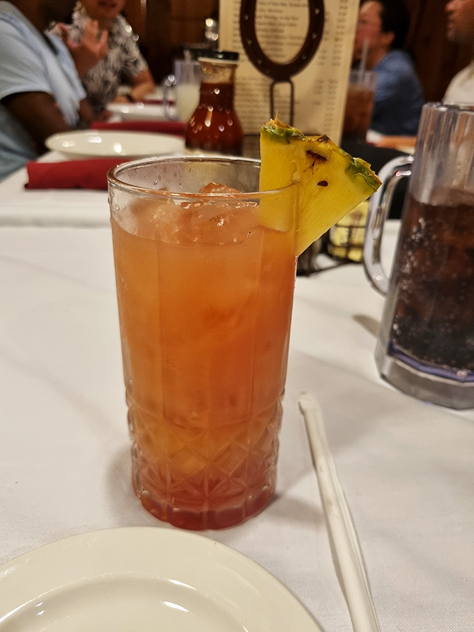 A proper cocktail isn't just a drink&mdash;it's a statement of intent. This tropical-tinged beauty says, "Yes, I'm at a steakhouse, but I'm keeping my options open."