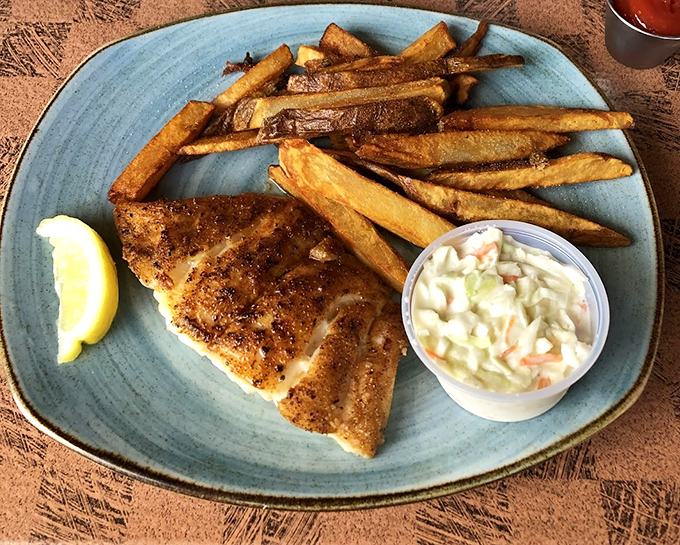 Perfectly flaky fish with hand-cut fries that puts fast food to shame. The kind of plate that makes you wonder why you ever eat anything else.