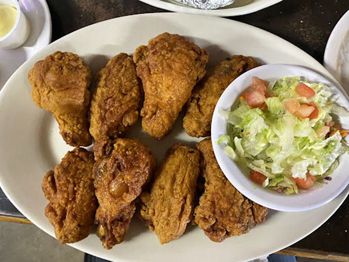 Fried chicken that Colonel Sanders would salute &ndash; crispy, golden-brown pieces that make you understand why people drive hours for this place.