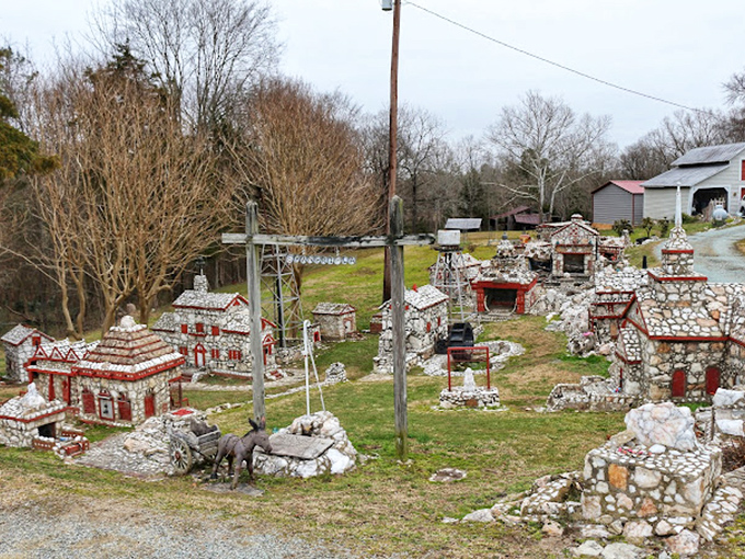 Peering through this stone archway feels like discovering a secret passage to a fairy tale world where mortgage payments are measured in acorns.