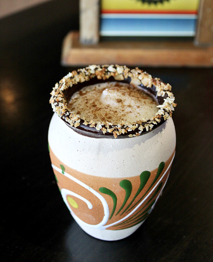 A guava colada in traditional pottery &ndash; because some drinks deserve vessels as special as themselves. 