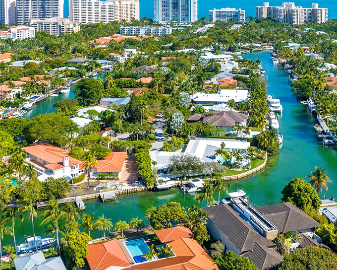 Waterways weave through residential areas like blue ribbons, creating a Venice-meets-Caribbean vibe that makes even running errands feel like vacation.