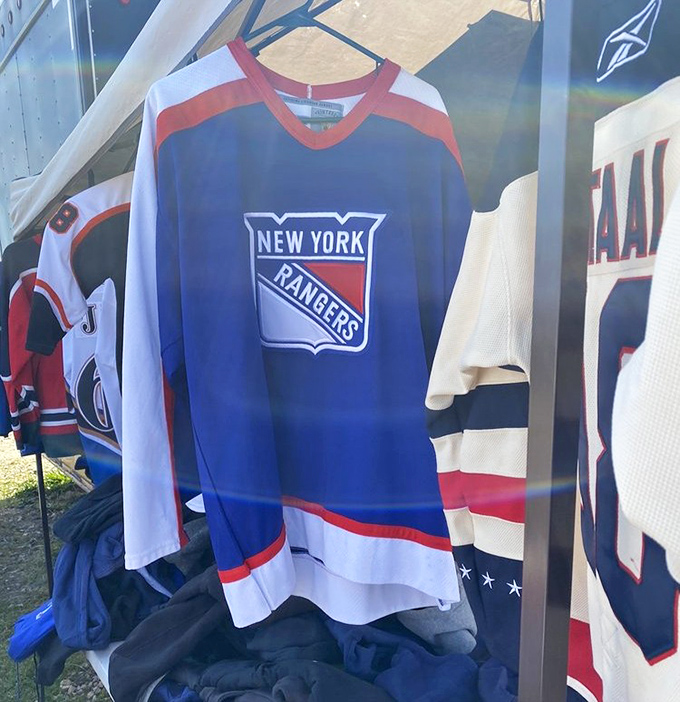 Sports memorabilia that spans generations. That Rangers jersey isn't just clothing &ndash; it's a time machine to Madison Square Garden's most electric moments.