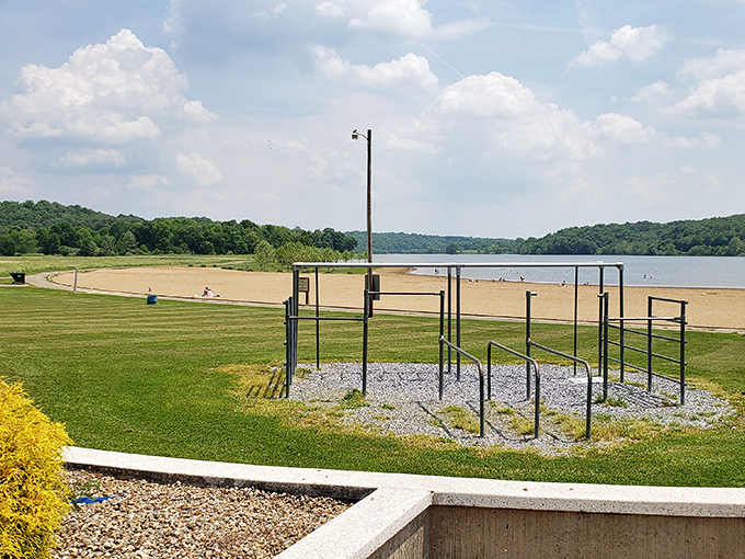 Fitness with a view&mdash;Salt Fork's beachside exercise equipment proves working out doesn't have to mean staring at gym walls.